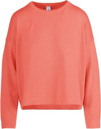 Bomboogie Femme, Pulls, Rouge, Taille: 38 FR Haut en maille lin et coton