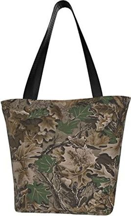 AOOEDM Chasse Camo r&eacute;utilisable sac fourre-tout femmes d&eacute;contract&eacute; sac &agrave; main sacs &agrave; bandouli&egrave;re pour faire les courses &eacute;picerie voyage &agrave; lext&eacute;rieur