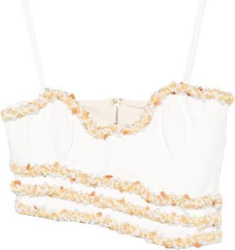 PatBo Jade Embellished Crop Top