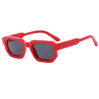 Generic Lunettes De Soleil Carr&eacute;es &Agrave; Monture Fine For Hommes Et Femmes, Id&eacute;ales For Les D&eacute;placements F&ecirc;tes En Ext&eacute;rieur(Red)