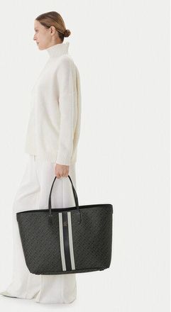 Tommy Hilfiger Handtasche Th Monoplay Le Maxi Tote AW0AW17697 Schwarz