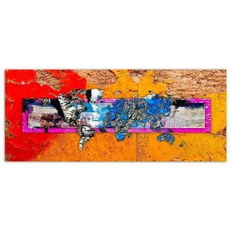 Feeby Tableau monde carte murale - 140 x 45 cm
