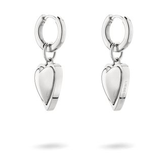 Liebeskind BERLIN Metal Heart Creole - Creole aus Edelstahl - Silber - 2,8 cm - Scharnierverschluss - wasserfest & hautfreundlich