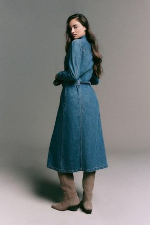 Next Midikleid Maxihemdkleid aus Denim (1-tlg)