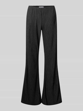 Review Flared Cut Hose mit Plisseefalten und elastischem Bund