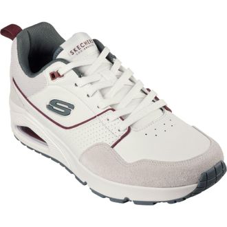 Skechers Uno - Retro One Leder Herren Wei&szlig;/Grau Sneaker