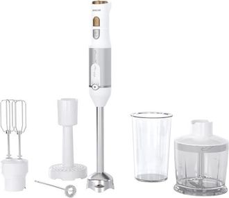 Sencor Sencor Multifunktionaler Stabmixer, ultra-leistungsstark, 6 in 1, 1200 W, mit Doppel-Schneebesen, Zerkleinerer & Mousseur, Kartoffelstampfer, Quadblad