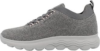 Geox Femme D Spherica A Sneakers, Anthracite, 35 EU