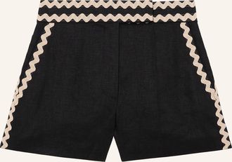 Reiss Reiss Leinenshorts Mila schwarz