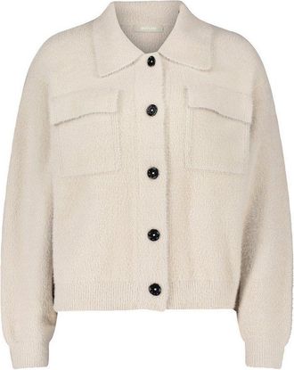 AMBER & JUNE Plüschjacke Strickjacke Kurz 1/1