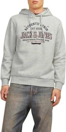 Jack & Jones Jjelogo Sweat à Capuche 2 col 24/25 Noos Sweatshirt, Blanc-Gris, XXL Homme