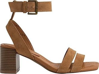 Pepe Jeans London Altea Smart Sandales &agrave; talons mi-hauts pour femme, Tabac, 40 EU