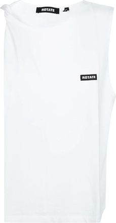 Rotate Rotate Birger Christensen, Femme, Tops, Blanc, Taille: 40 FR D&eacute;bardeur en jersey