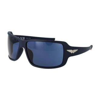 Police Homme, Accessoires, Bleu, Taille: ONE Size Lunettes de soleil en plastique avec protection UV