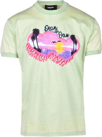 Dsquared2 Homme, Tops, Vert, Taille: M Logo Cotton T-Shirt