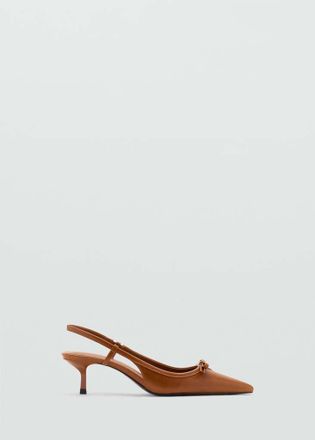 Mango Chaussures talon bout naud cognac - Femme - 35 - MANGO