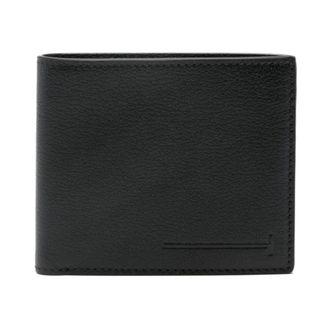 Tom Ford Homme, Accessoires, Noir, Taille: ONE Size Portefeuille classique &agrave; deux volets allong&eacute; T Line en cuir de grain souple