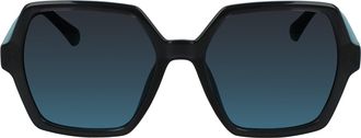 Calvin Klein JEANS Womens Sunglasses CKJ21629S - Gray with Gradient Gray/Aqua Lens