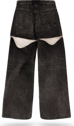 The Attico Regular Fit Cotton Jeans - Black