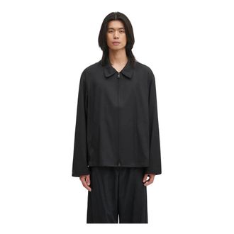 Yohji Yamamoto Homme, Vestes, Noir, Taille: L Blouson Raffin&eacute; en Laine