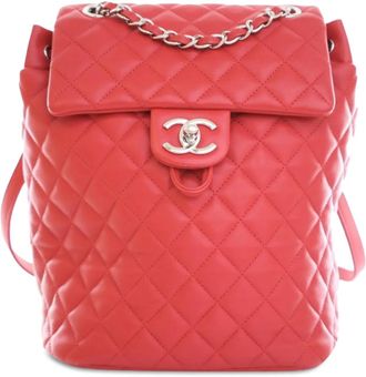 Chanel Rucks&auml;cke - Small Lambskin Urban Spirit Backpack - Gr. unisize - in Rot - f&uuml;r Damen