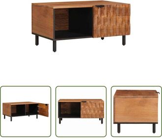 vidaXL vidaXL Mango - Couchtisch Braun 80 x 50 x 40 cm Massivholz Mango