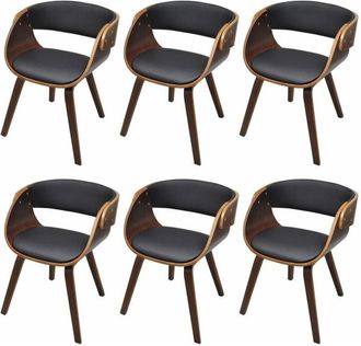 vidaXL Vidaxl - Esszimmerst&uuml;hle 6 Stk. Braun Kunstleder