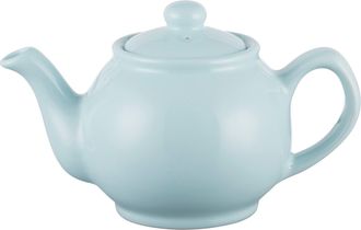 Price & Kensington Englische Teekanne für 2 Tassen, aus hochwertigem Steingut, Teekännchen pastell blau, mikrowellen- und spülmaschinenfest, Vintage Teebereiter