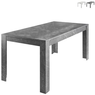 Les Tendances Esstisch 180x90cm modern Marmoroptik Excelsior - Schwarz