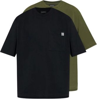 Dsquared2 chest-pocket logo-detail T-shirt (set of two) - Schwarz