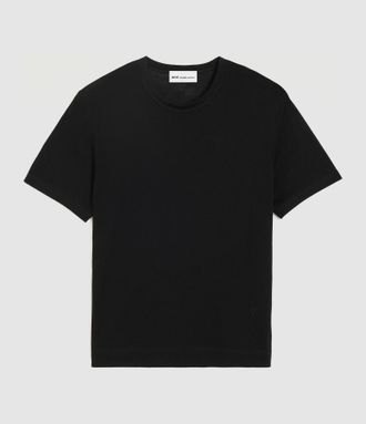 Ami T-Shirt With Ami De Coeur Patch Noir