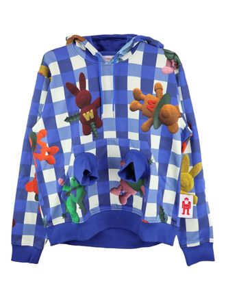 Walter Van Beirendonck hoodie imprimé - Bleu