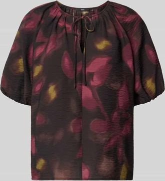 Zero Regular Fit Bluse aus Viskose-Mix mit Schl&uuml;sselloch-Ausschnitt