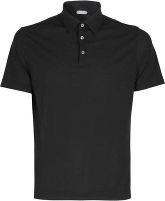 Zanone Homme, Tops, Noir, Taille: XL Polo Chemises