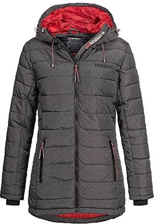 Geographical Norway Veste dhiver pour femme Parka avec capuche en fourrure Cora IMS Production S M L XL XXL, M