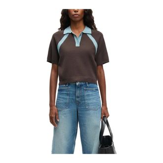 Sams&oslash;e & Sams&oslash;e Femme, Tops, Brun, Taille: 38 FR Sasimona Polo 15830
