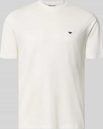 Emporio Armani T-Shirt aus Lyocell-Mix mit Label-Stitching