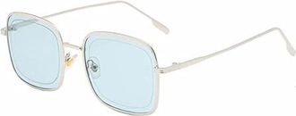 Generic Grand cadre carré en métal pour lunettes de soleil pour femmes, lunettes de plage en plein air pour le tir dans la rue, les vacances (couleur : A, tai