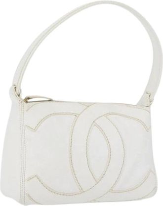 Chanel Sac bandouli&egrave;re vintage en cuir Pre-owned - Femme - Pre-owned - Blanc - Taille: ONE Size