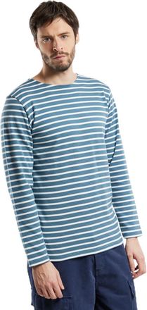 Armor Lux Herren Shirt im Marine-Stil aus Baumwolle Pullover, Winterblue/Milk, M