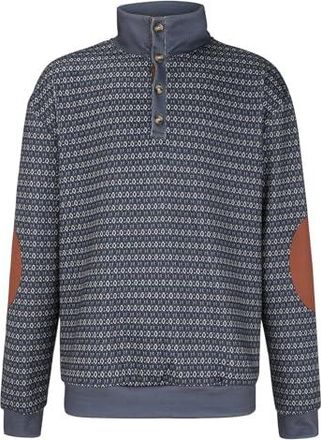 Generic Pull &agrave; col roul&eacute; pour hommes avec 1/4 boutons Pull &agrave; la mode sans capuche T-shirt &agrave; manches longues col montant T-shirt dext&eacute;rieur d&eacute;contract&eacute; Hauts S