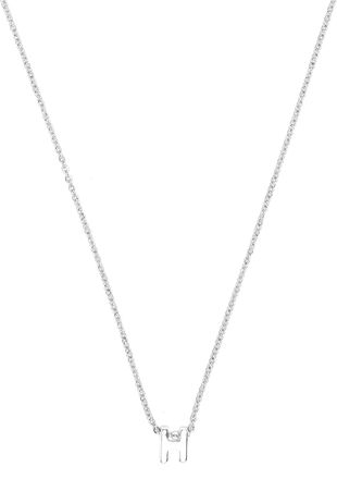 Luxenter Halskette Alphabet mit Silber-Finish - Buchstabe H, Mediano, Metall, Ohne Edelstein