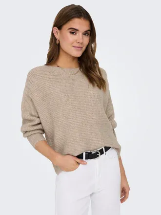 Only Strickpullover ONLDANIELLA L/S PULLOVER KNT NOOS Materialmix, regular fit