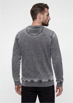 Camp David Sweatshirt mit Ausbrenner-Effekten und Pr&auml;gedrucken