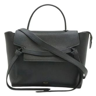 Celine Sac bandouli&egrave;re micro en cuir pr&eacute;-poss&eacute;d&eacute; 2Way - Femme - Pre-owned - Noir - Taille: ONE Size