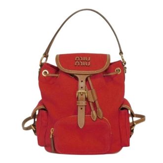 Miu Miu Pre-owned Canvas Backpack - - Pre-owned - Damen - Rot - ONE SIZE