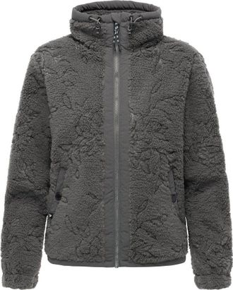 Ragwear Pl&uuml;schjacke Nordicka II Sportliche Teddy-Fleecejacke mit verstellbarem Kragen