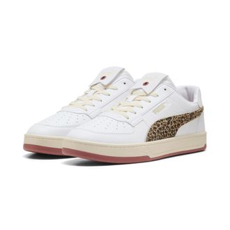 Puma Damen Caven 2.0 Animal Flair Sneaker, White Toasted Almond Exotic Red, 37.5 EU