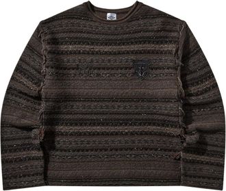 Umbro Fair Isle Crest Crew - Homme - Sport - Brun - Taille: S