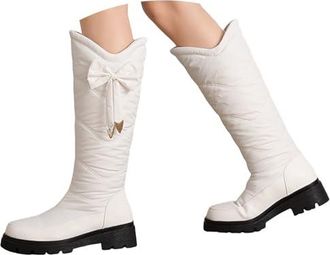 Generic Bottes mi-hautes pour femme - Pour lautomne et lhiver - Confortables - Talon bas - Bout carr&eacute; - Fermeture &eacute;clair lat&eacute;rale - Large mollet, 3 paires - B